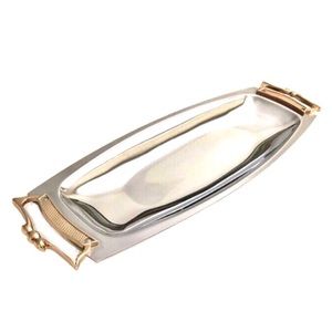 Kromex | Dining | Vintage Kromex Long Serving Tray With Gold Handles ...